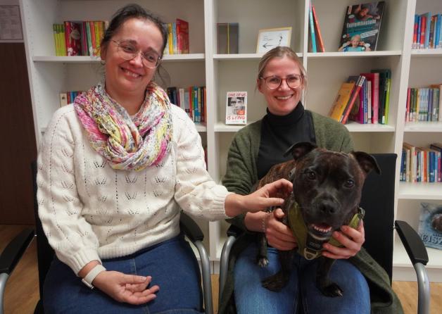 Wie Vorlesehund „Tillmann“ Oberschülern in Esterwegen hilft