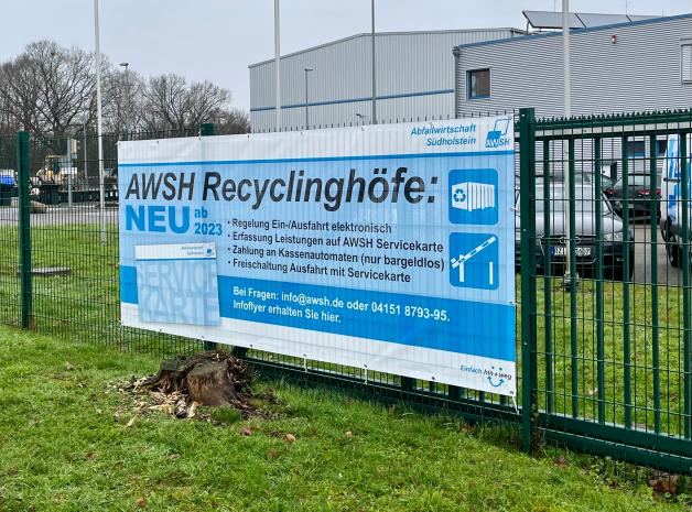 AWSH: Müll-Entsorgung auf dem Recyclinghof nur noch bargeldlos