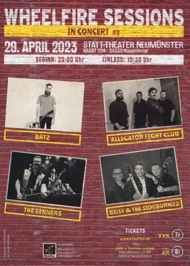 Wheelfire Sessions: Vier Bands spielen in Neumünster