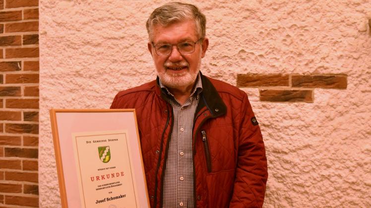 Josef Schomaker brennt seit 42 Jahren für das Ehrenamt in Dörpen