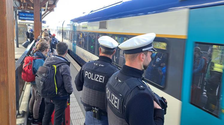 Routinekontrollen der Bundespolizei an der dänischen Grenze