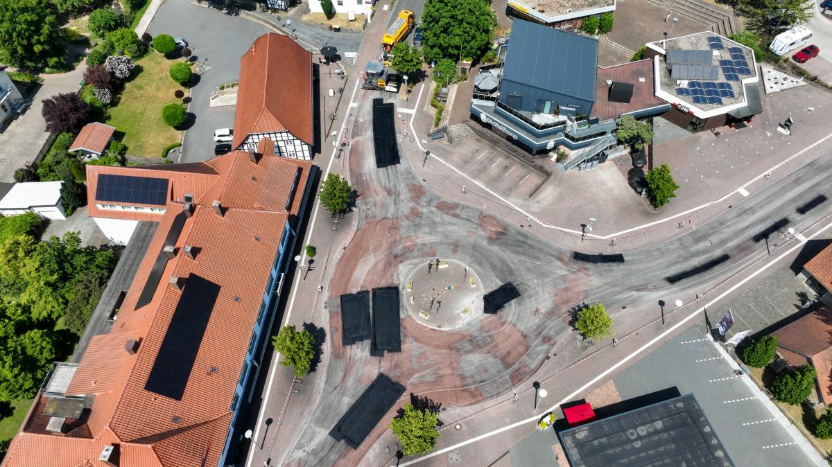 Shared Space in Bohmte saniert. Mittelinsel wird neu gestaltet