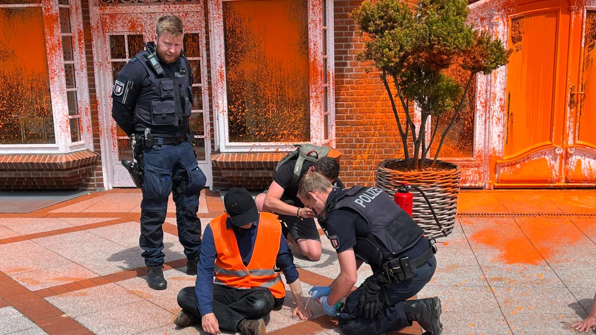 Letzte Generation auf Sylt: Fotos vom Farbanschlag in Kampen