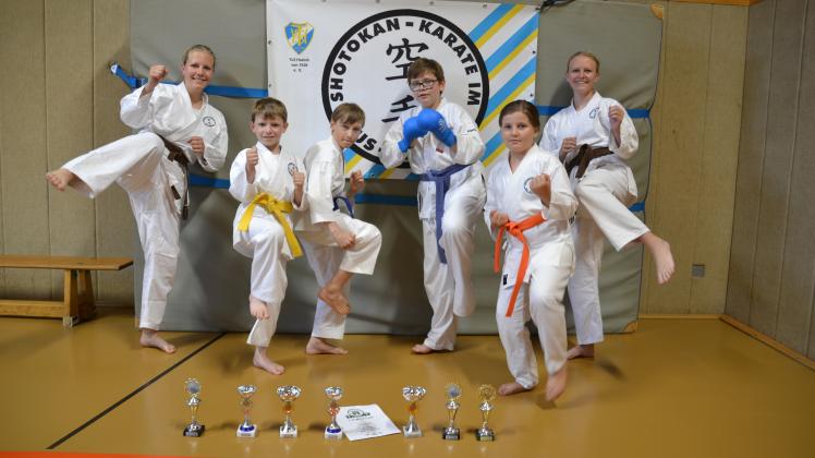 TuS Hasloh: Karate-Zwillinge holen beim Police-Cup sieben Pokale