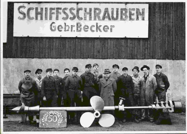 Wo ist die Schiffsschraube der Propeller-Firma Becker aus Wedel?