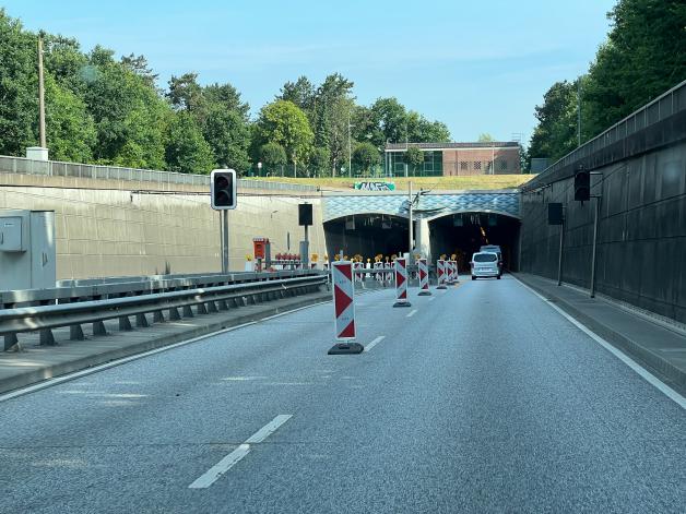Stau Rendsburg Tunnel