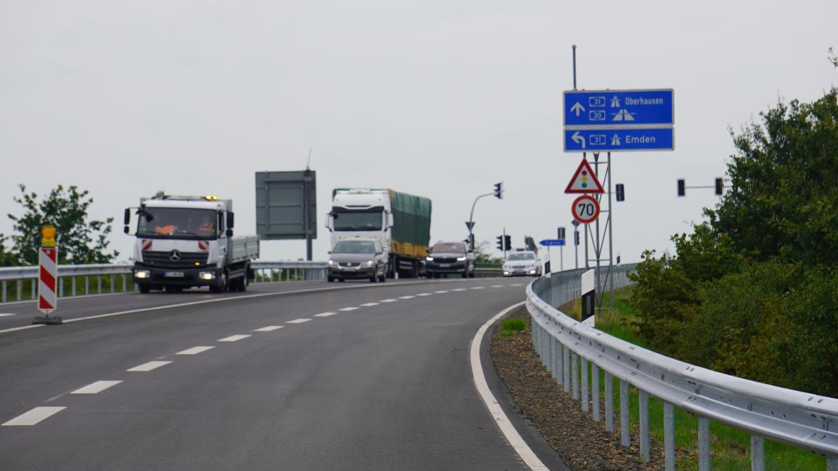 Baustellle auf B213: A31-Abfahrt Lingen wieder freigegeben