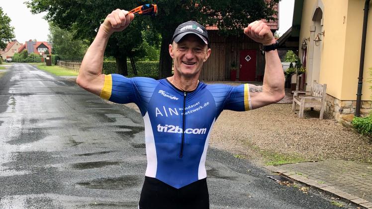 Peter Nowak absolviert in Bad Essen einen Langdistanz-Triathlon
