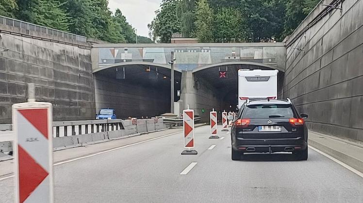 Stau Rendsburg Tunnel
