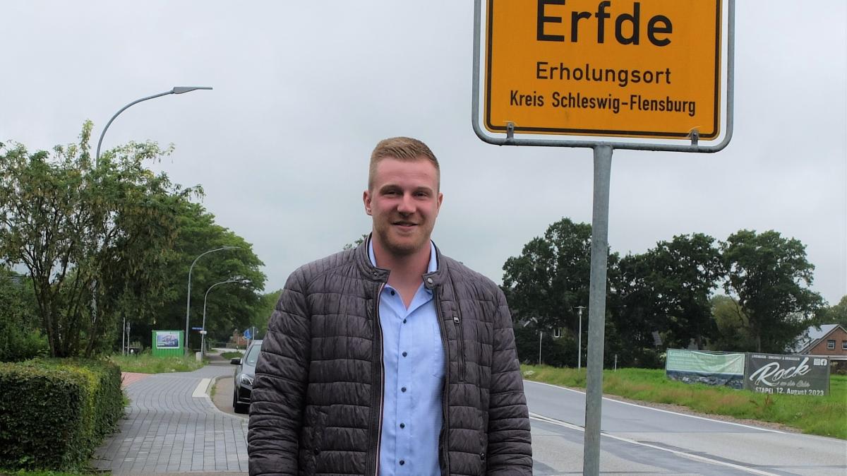 Erfde: Philipp Groth ist der jüngste Gemeindevertreter
