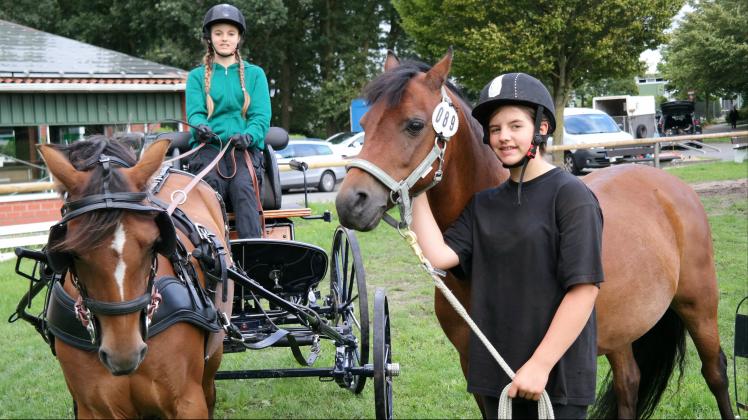 Dersum: Annelie (15) und Johanna Ahlers (12) fahren Kutsche