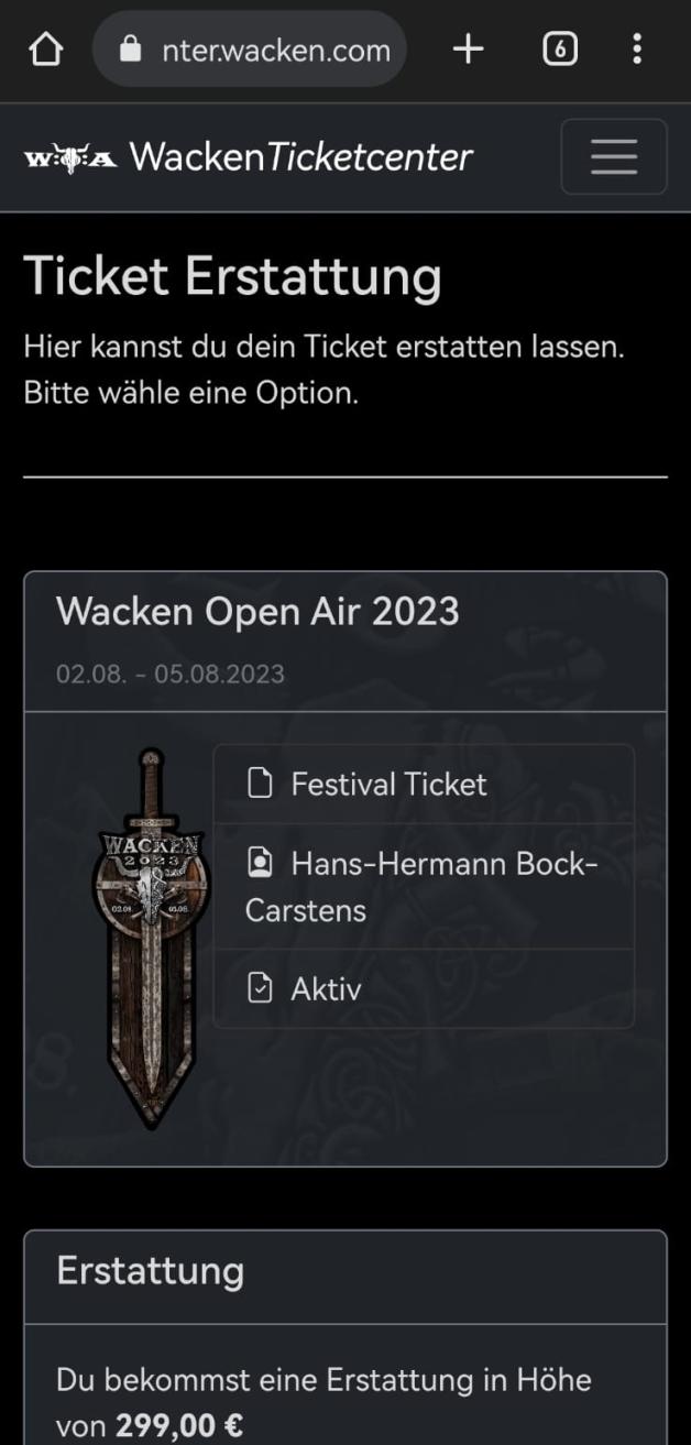 Ticket-Rückerstattung für Wacken 2023: Service funktioniert jetzt