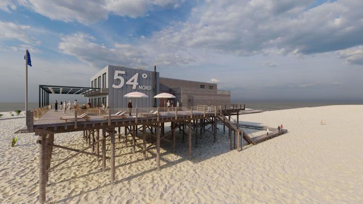 Strandbar: Demnächst geht es weiter auf der Baustelle in Ording