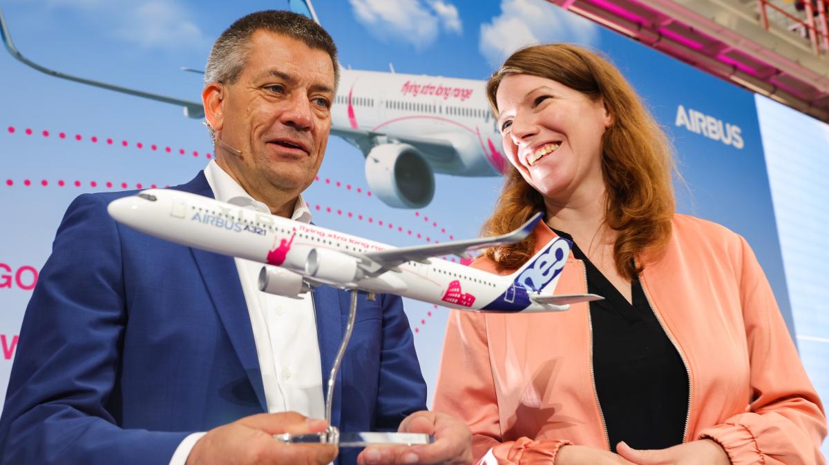 Airbus eröffnet in Hamburg Montagehalle für neues Modell A321XLR
