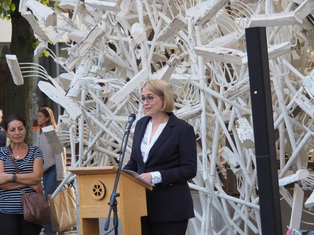 Volker-Johannes Trieb eröffnet „Forx“-Installation in Osnabrück