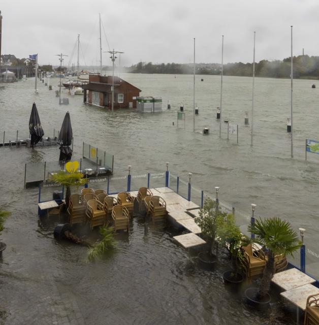 Kappeln nach der Sturmflut: Aufräumen am Hafen