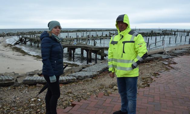 Große Schäden nach der Ostseesturmflut in Damp
