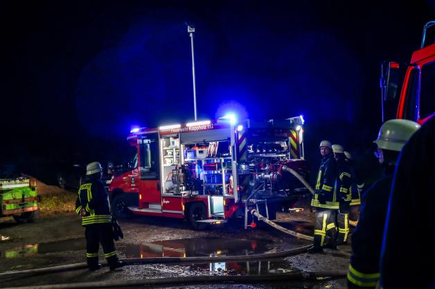 Container mit Pelletheizung geht in Klappholz in Flammen auf