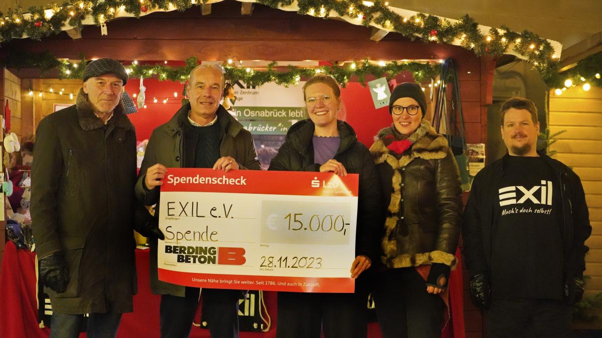 Berding Beton unterstützt Osnabrücker Verein Exil mit 15.000 Euro