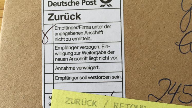 Neumünster: Return to sender – Brief kam retour und nun?