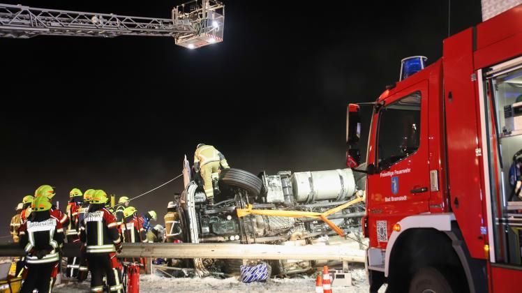 Schwerer Lkw-Unfall bei Bad Bramstedt auf der A7