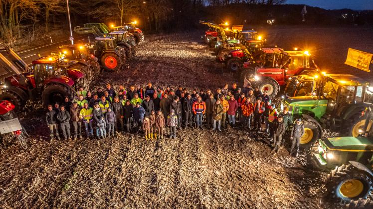 Wallenhorst: Landwirte und Polizei ziehen Fazit nach Lichterfahrt