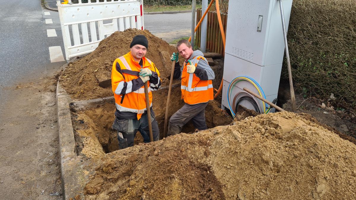 Regen erschwert den Glasfaserausbau auf Föhr