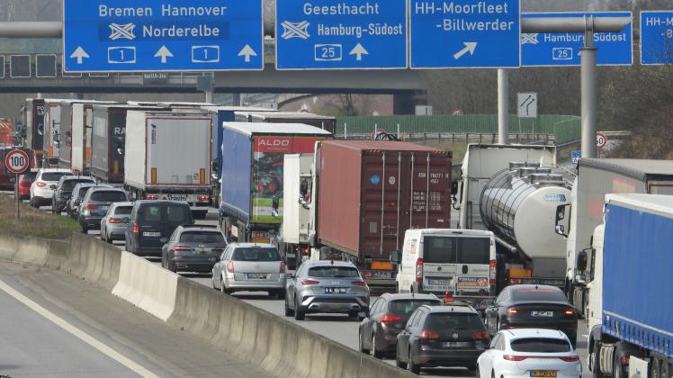 Stau A1 Hamburg Richtung Bremen
