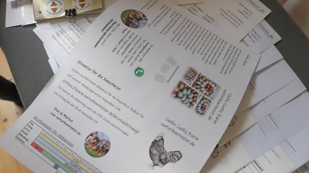 Naturbunte Eier aus Lotte reisen in die weite Welt