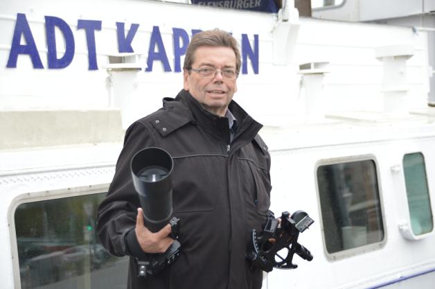 Astronom Thomas Storch erklärt auf der Schlei den Sternenhimmel