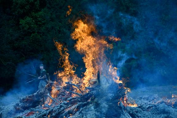 Maifeuer in Haselau lockt hunderte Besucher an