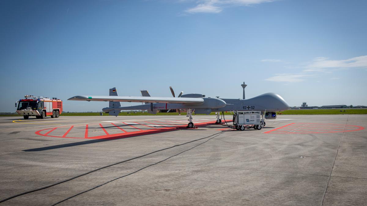 XXL-Drohne German Heron TP erstmals am Himmel über Jagel