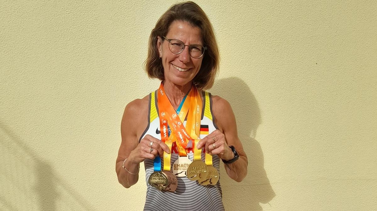 Läuferin Ute Krause vom SCI räumt bei Europameisterschaften ab