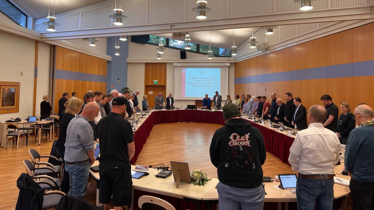 Stadtrat Melle gedenkt des verstorbenen Matthias Pietsch