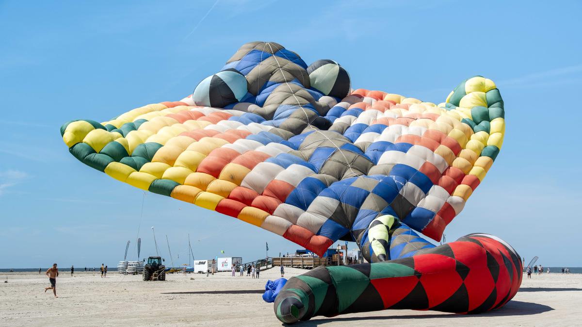 Drachenfest in SPO: Ein 200-Kilo-Star und Warten auf Wind