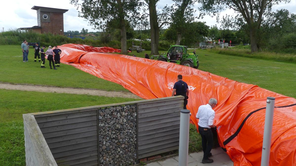 Ostsee-Küstenschutz in Damp mit neuem Deichschutzsystem