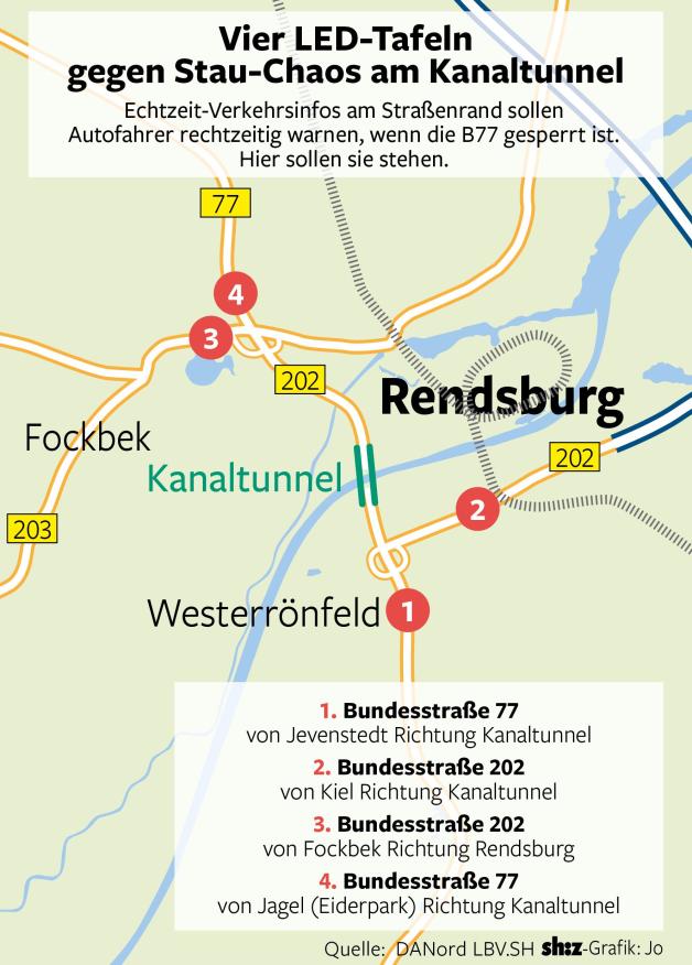 Stau Rendsburg Tunnel