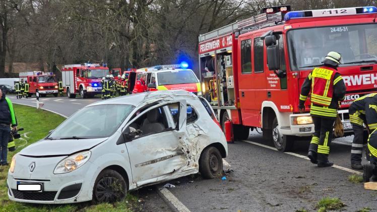 Schwer verletzt: Frau überschlägt sich mit Auto in Lengerich