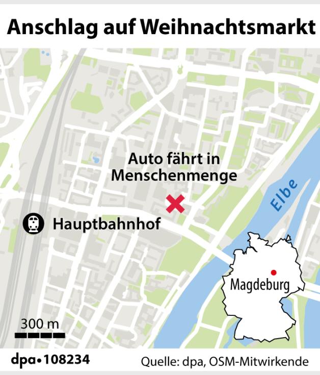 Anschlag auf Weihnachtsmarkt in Magdeburg: Was heute bekannt ist