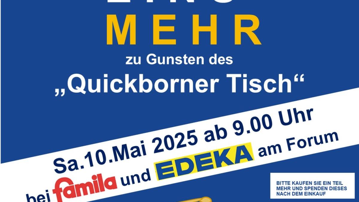 Quickborn: Rotary unterstützt Tafel mit 'Kauf-Eins-Mehr'