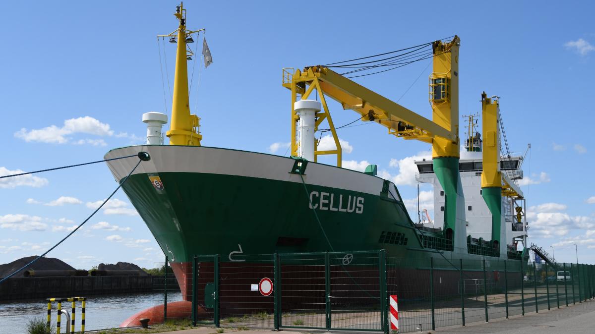 Außenhafen Glückstadt: Lange Liegezeit Schiff Cellus aus Kollmar