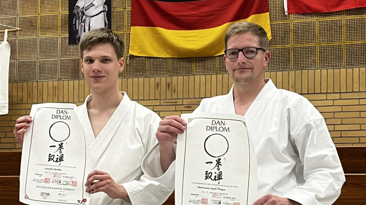 Salzbergen: Zwei neue Dan-Träger im Goju-Ryu-Karate ausgezeichnet