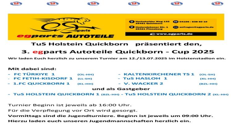 Quickborn: 3.egparts-Cup und Eulen-Turniere beim TuS Holstein