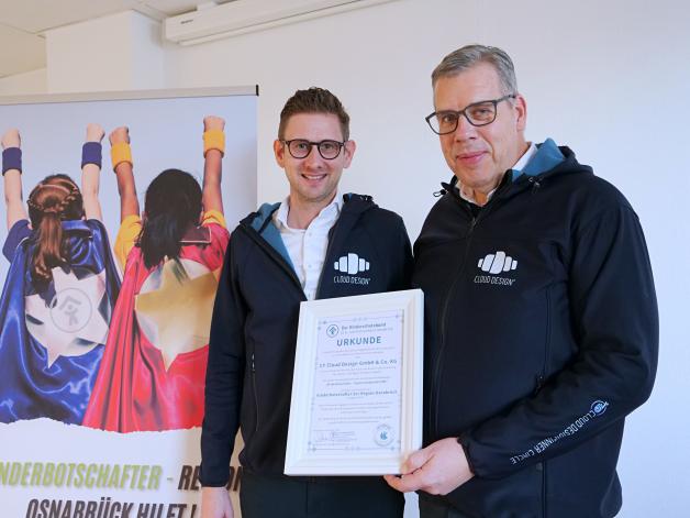CT Cloud Design spendet 6000 Euro für Kinderschutz