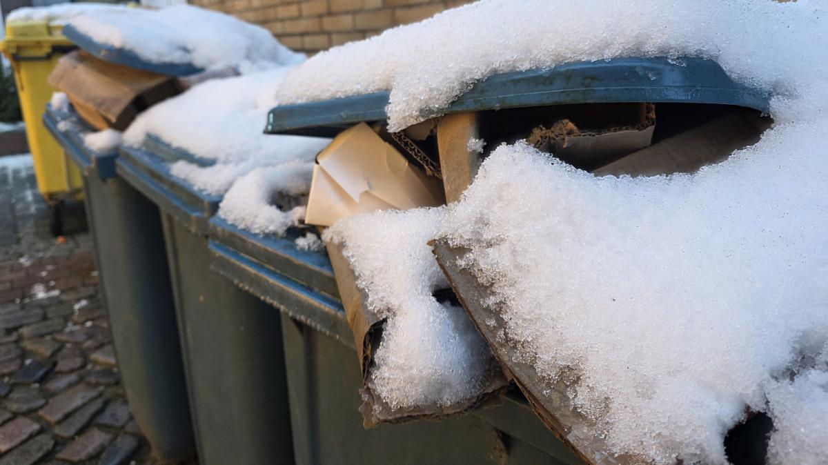 Winter-Chaos Stormarn: Müllabfuhr kann nicht alle Tonnen leeren