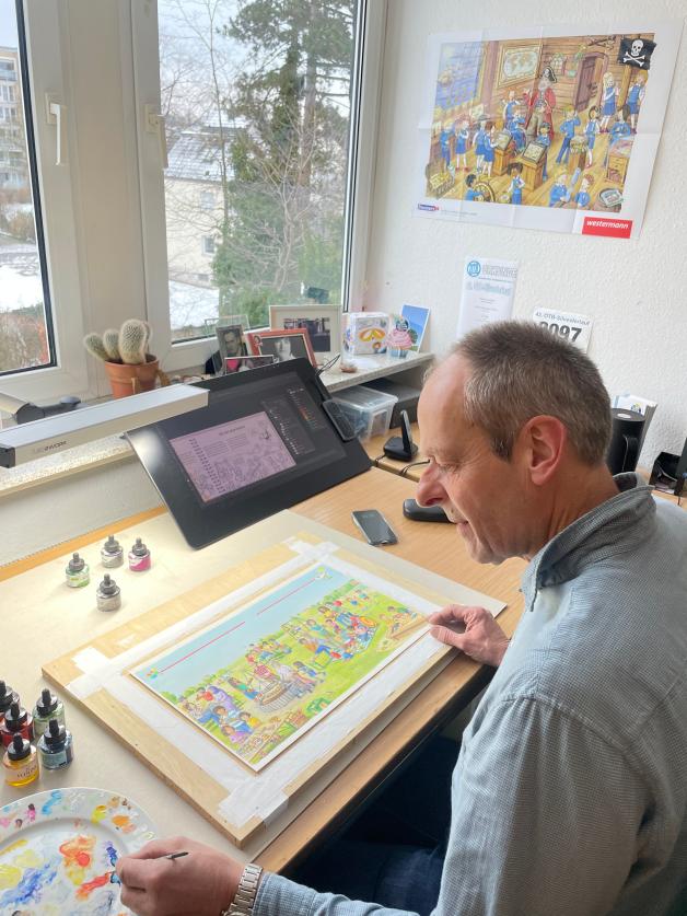 Kinderbuch-Illustrator aus Osnabrück: Markus Humbach im Atelier