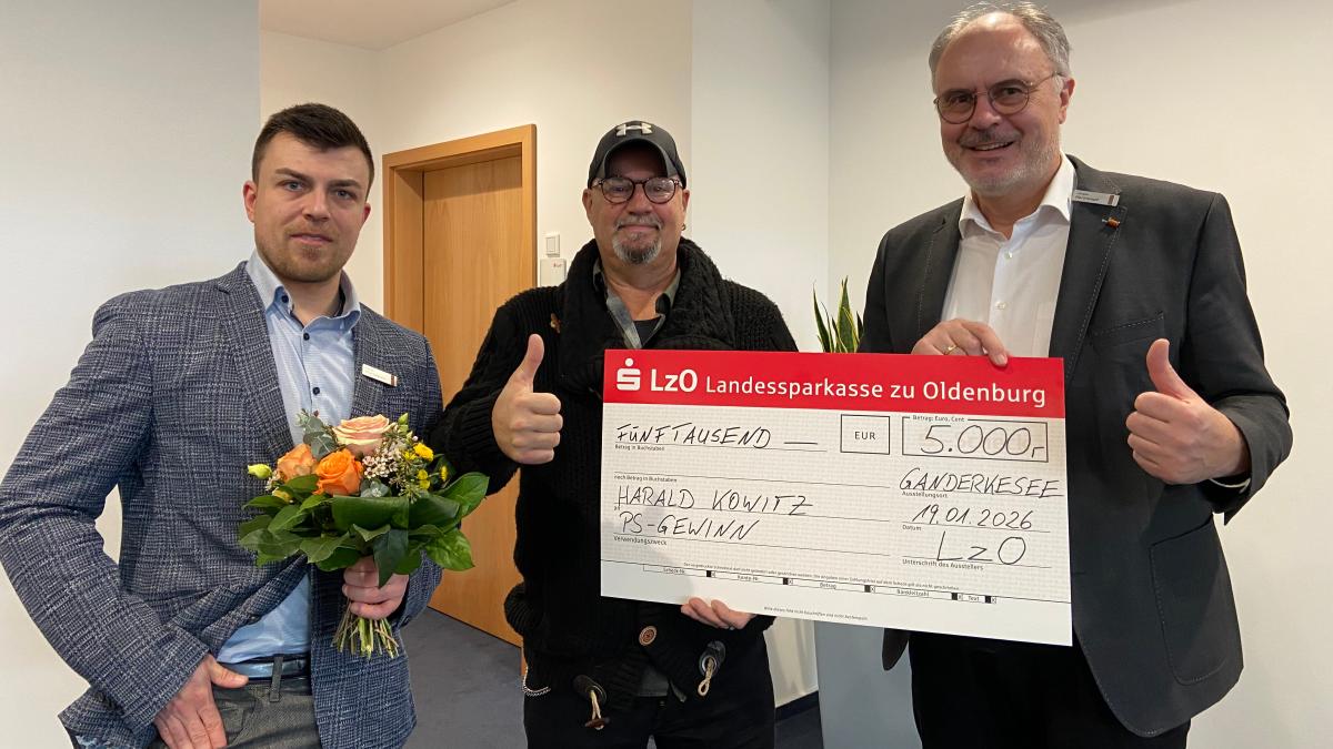 Ganderkesee: 5000 Euro Gewinn bei LzO-Lotterie für Harald Kowitz