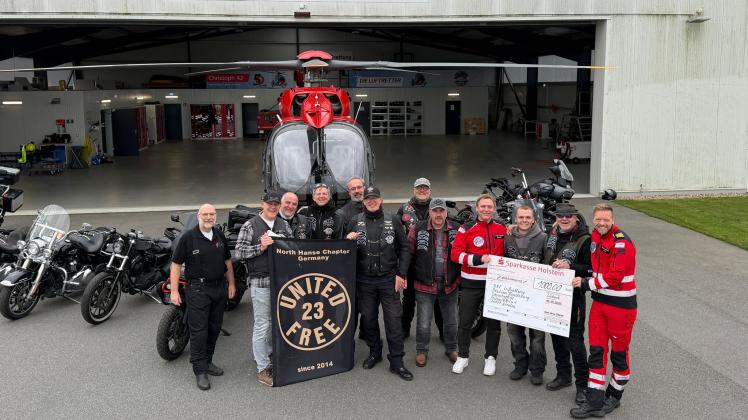 Luftrettung Rendsburg: Motorradclub spendet nach Rettungseinsatz