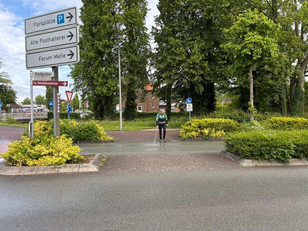 Barrierefrei in Melle? Stadtspaziergang mit Sehbehinderung