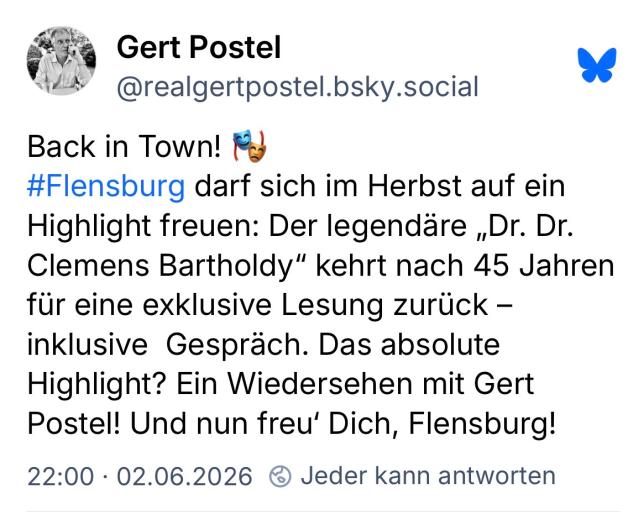Hochstapler Gert Postel will zurück nach Flensburg